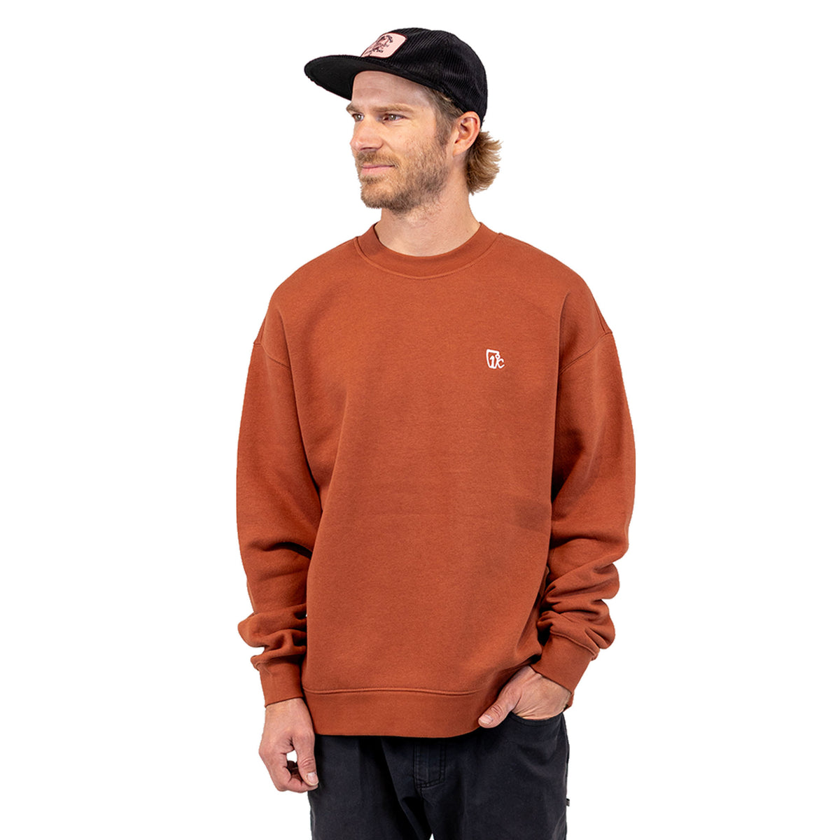 Embroidered One Degree Crew - Clay — Icelantic Skis