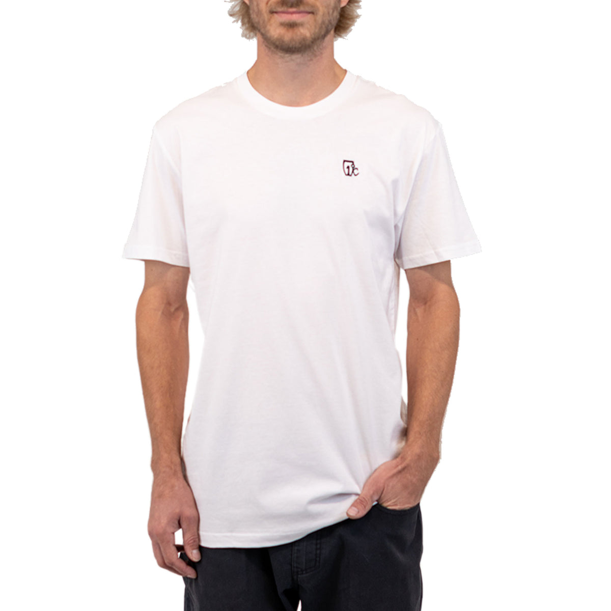 Embroidered One Degree Tee - White — Icelantic Skis