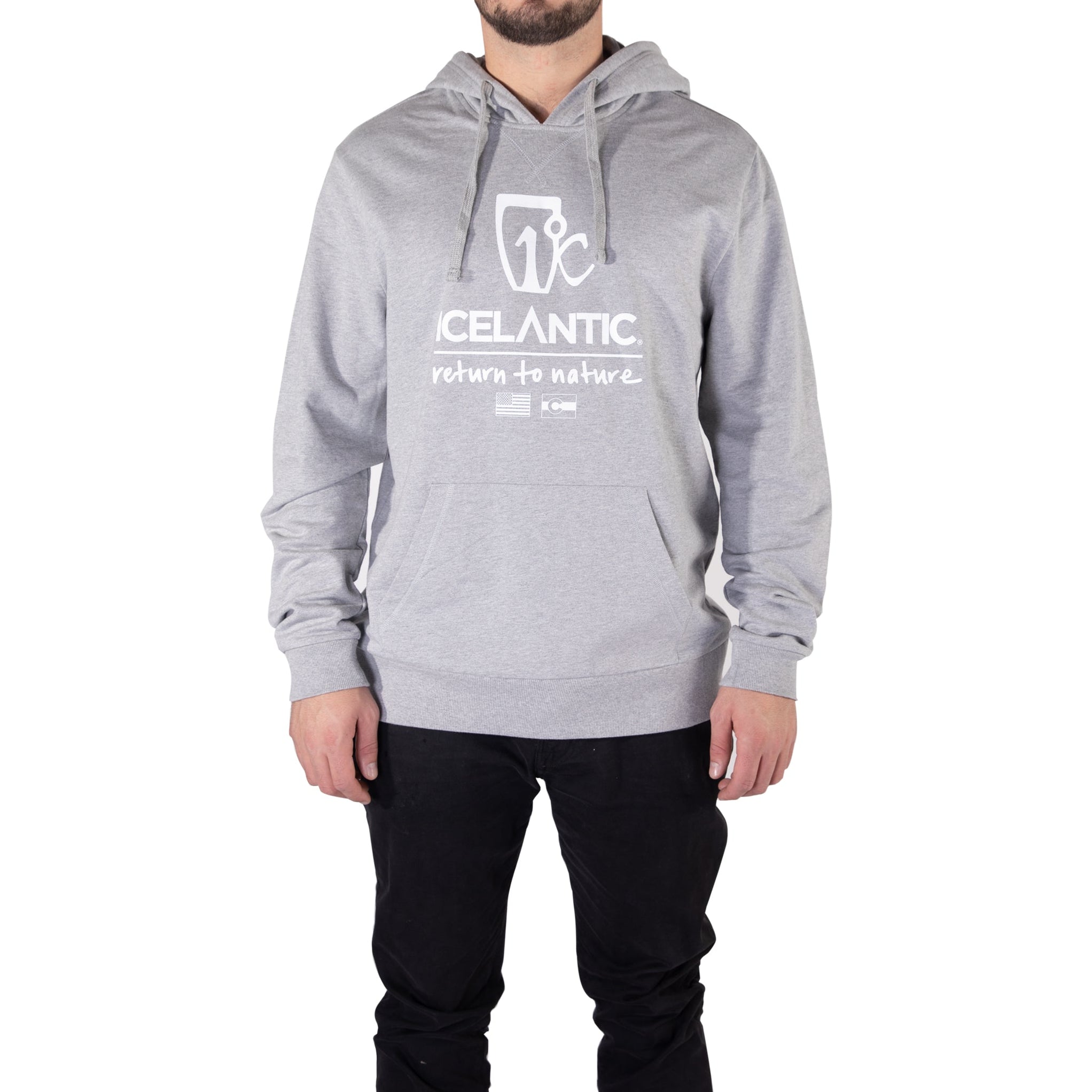 Icelantic Logo Hoodie - Grey — Icelantic Skis